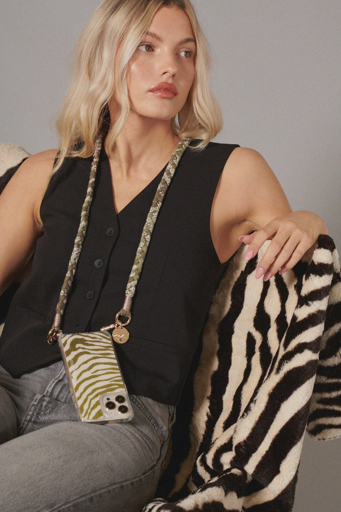 La Coque Francaise Della Bandana Cord in Khaki – shopatanna