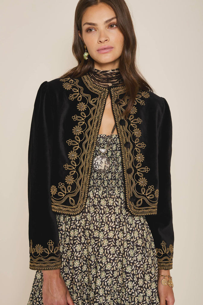 RIXO Denver Jacket in Black – shopatanna