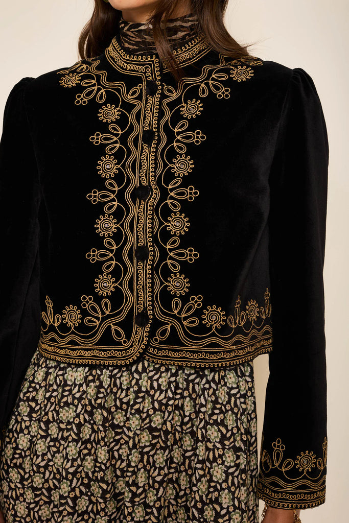 RIXO Denver Jacket in Black – shopatanna