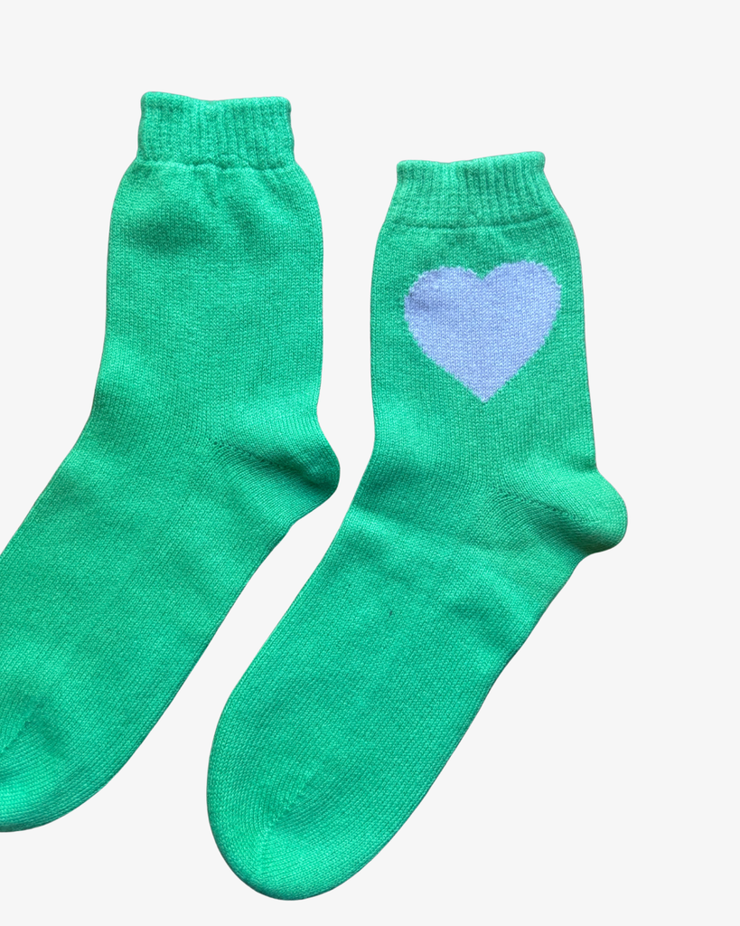 Jumper 1234 Heart Socks in Fresh Green – shopatanna