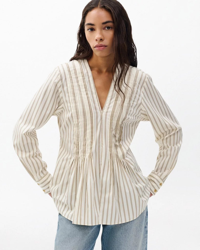 Rag & Bone Asher Stripe Top in Beige, Brown – shopatanna