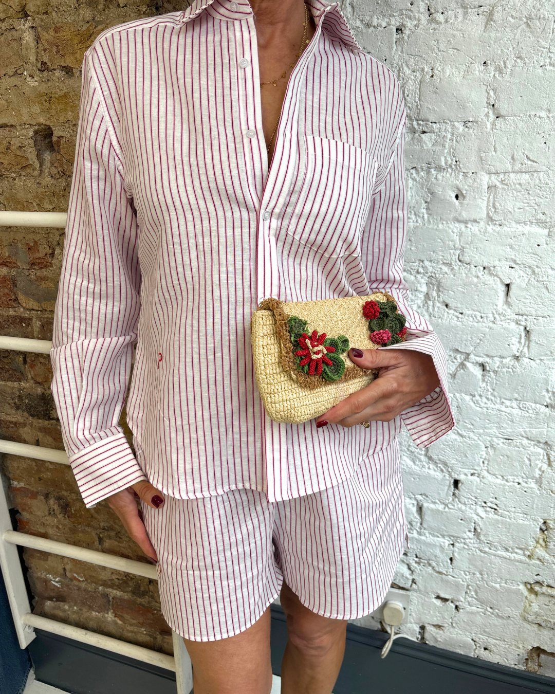 PARK Holiday Shop Resort Shirt in Pink Stripe – shopatanna