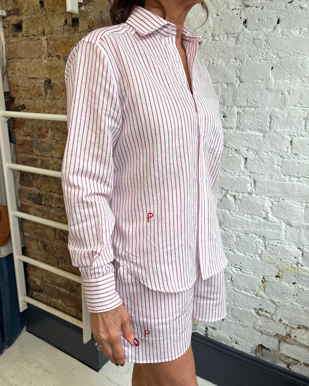 PARK Holiday Shop Resort Shirt in Pink Stripe – shopatanna