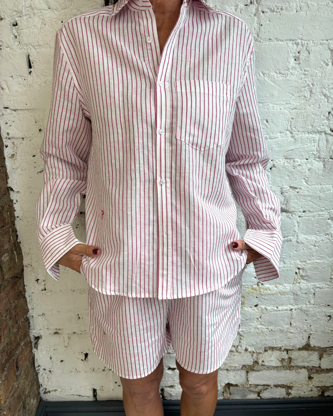 PARK Holiday Shop Resort Shirt in Pink Stripe – shopatanna