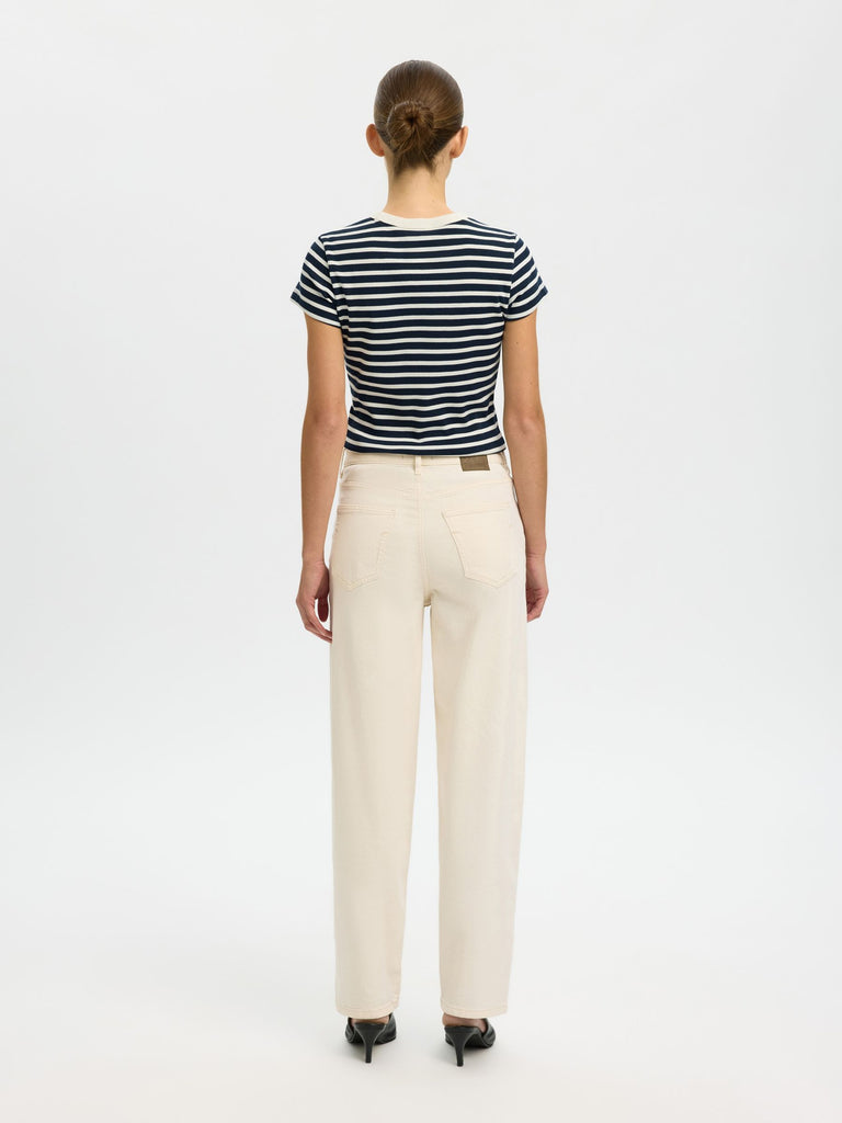 SELECTED Milly SS Tee in Dark Sapphire, Egret – shopatanna