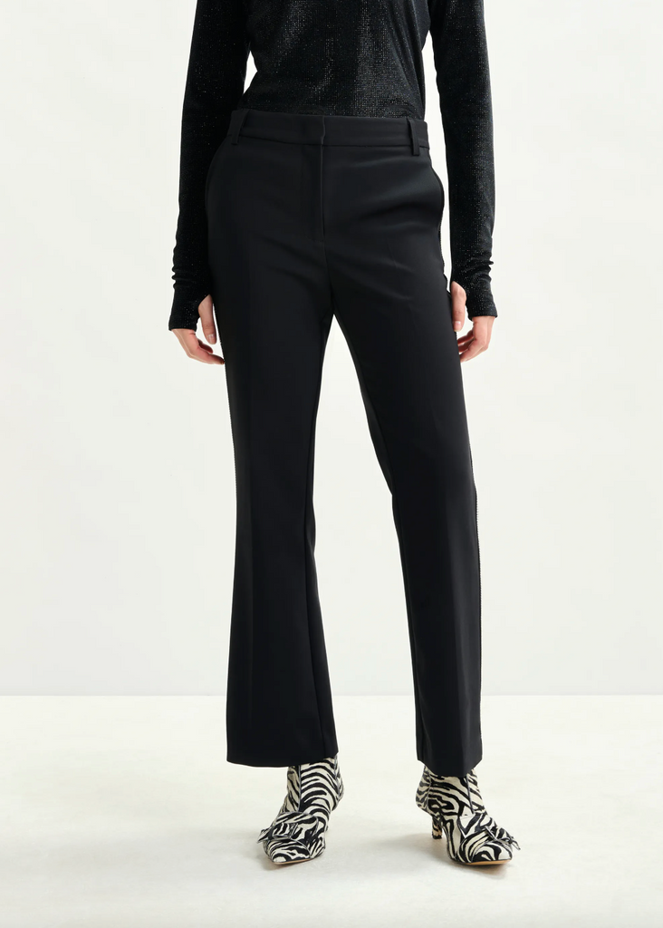 Essentiel Antwerp Ibell Rhinestone Tap Pants in Black – shopatanna