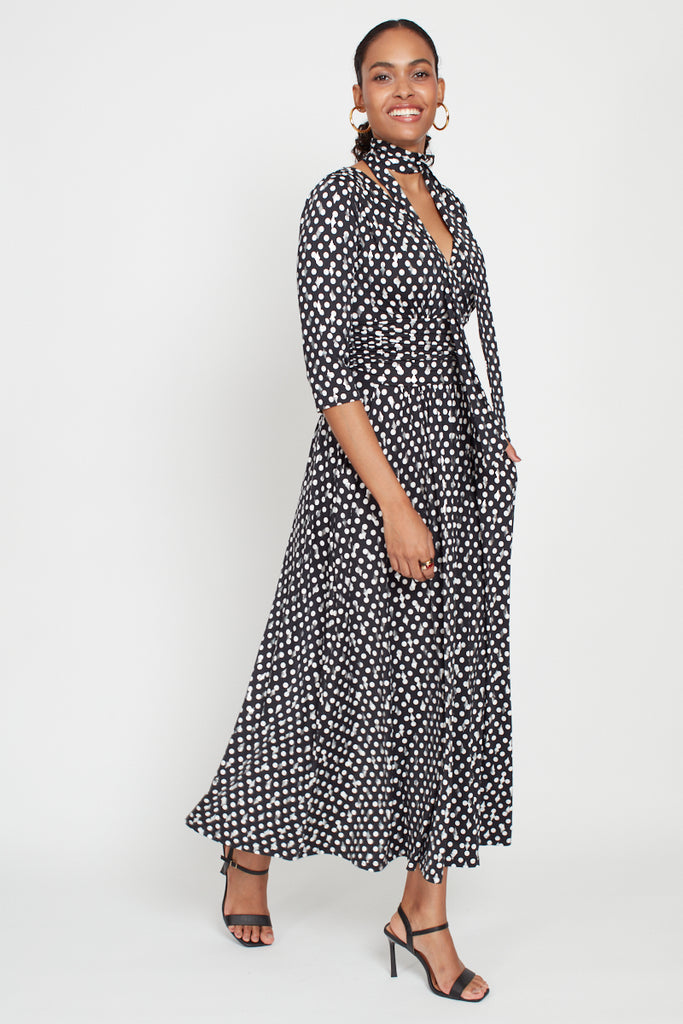 Onjenu Crawford Dress in Polka Metallic Dot – shopatanna